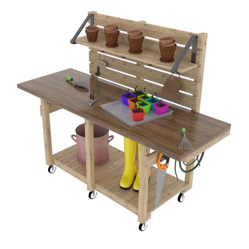 Potting Gardening Table Plans, Table for Gardening, Garden Furniture ...