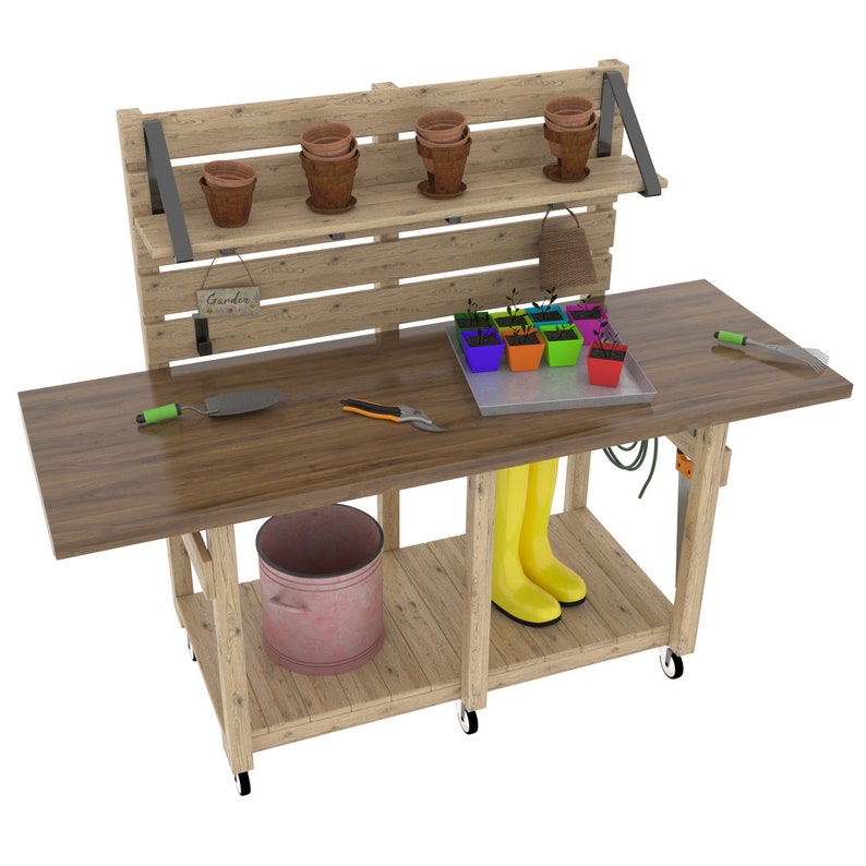 Potting Gardening Table Plans, Table for Gardening, Garden Furniture ...