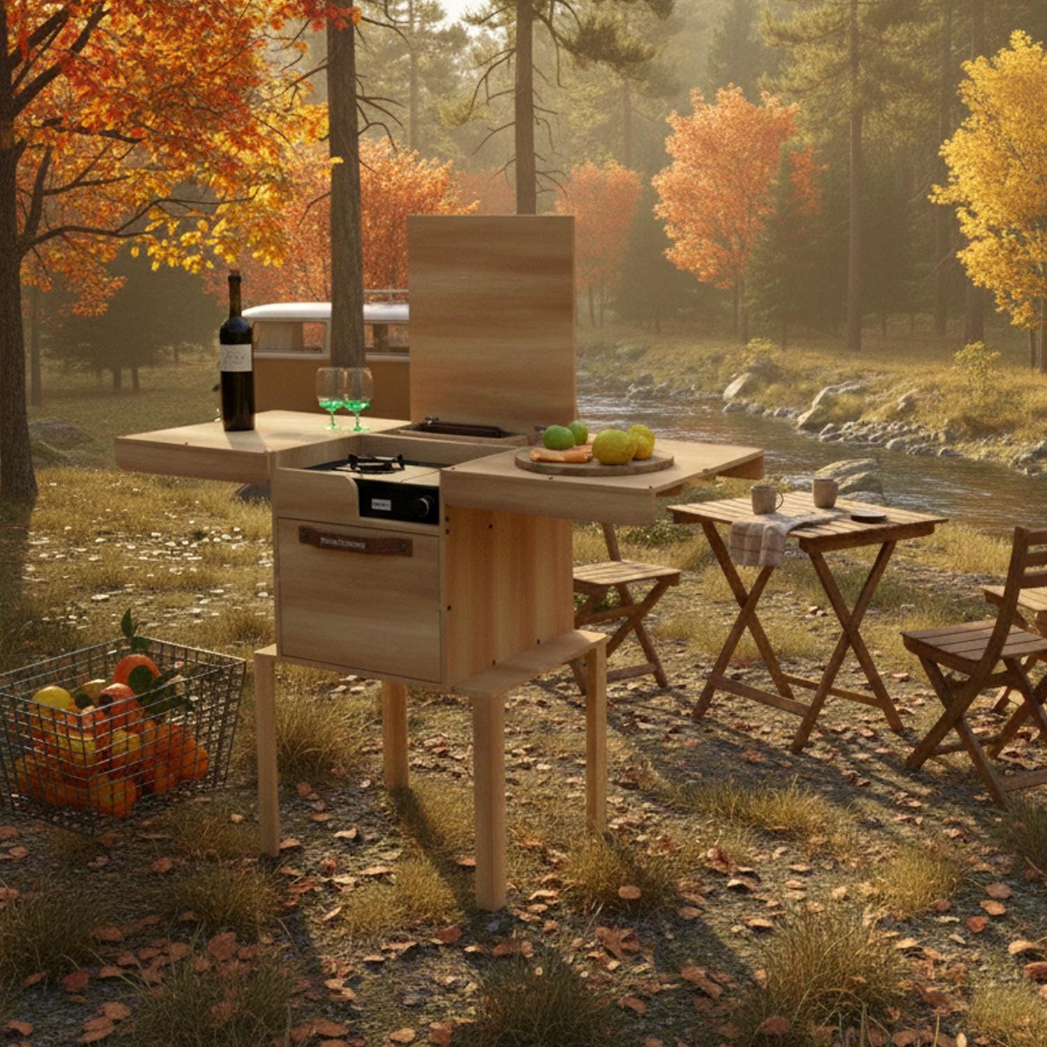 DIY Portable Camping Kitchen Plans: Mobile Kitchen Storage Box (digital ...
