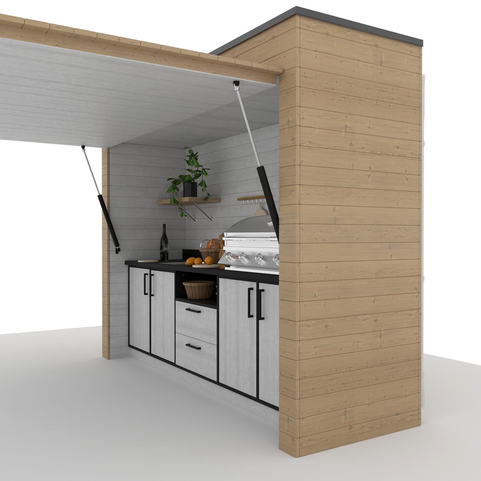 DIY Grill Shelter With Closing Panels, BBQ Shed - Digital Download Only ...