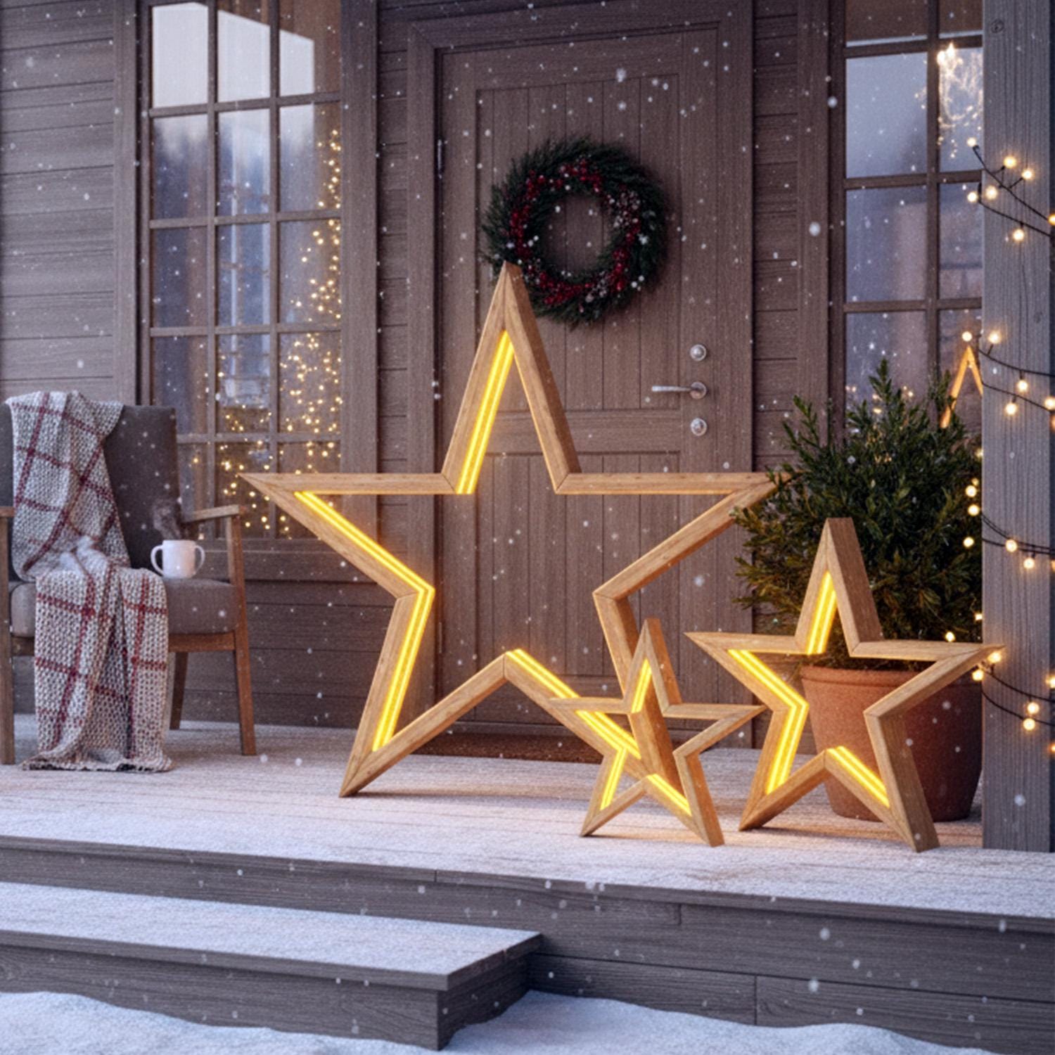 Decorative Star Project Plan: Large Christmas Star With LED Lighting ...