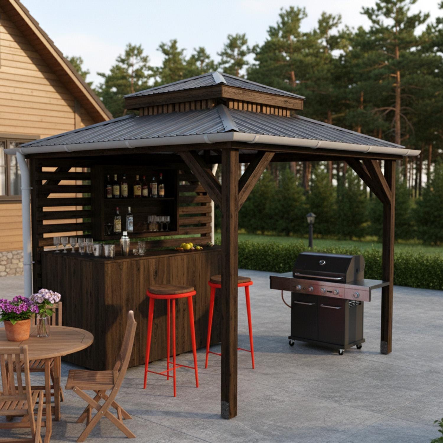 DIY Outdoor Bar Plan: Backyard Party Pavilion (digital Download) - Etsy