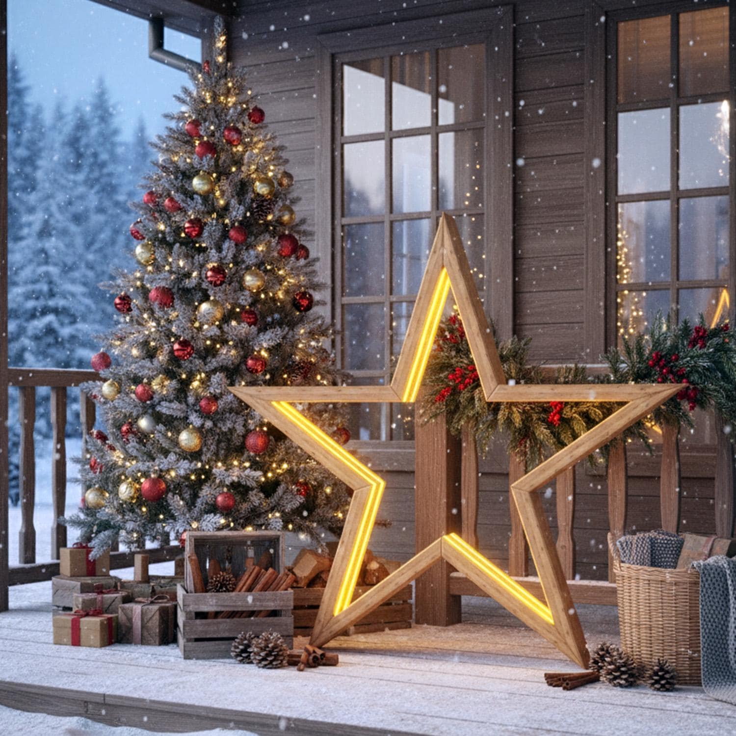 Decorative Star Project Plan: Large Christmas Star With LED Lighting ...