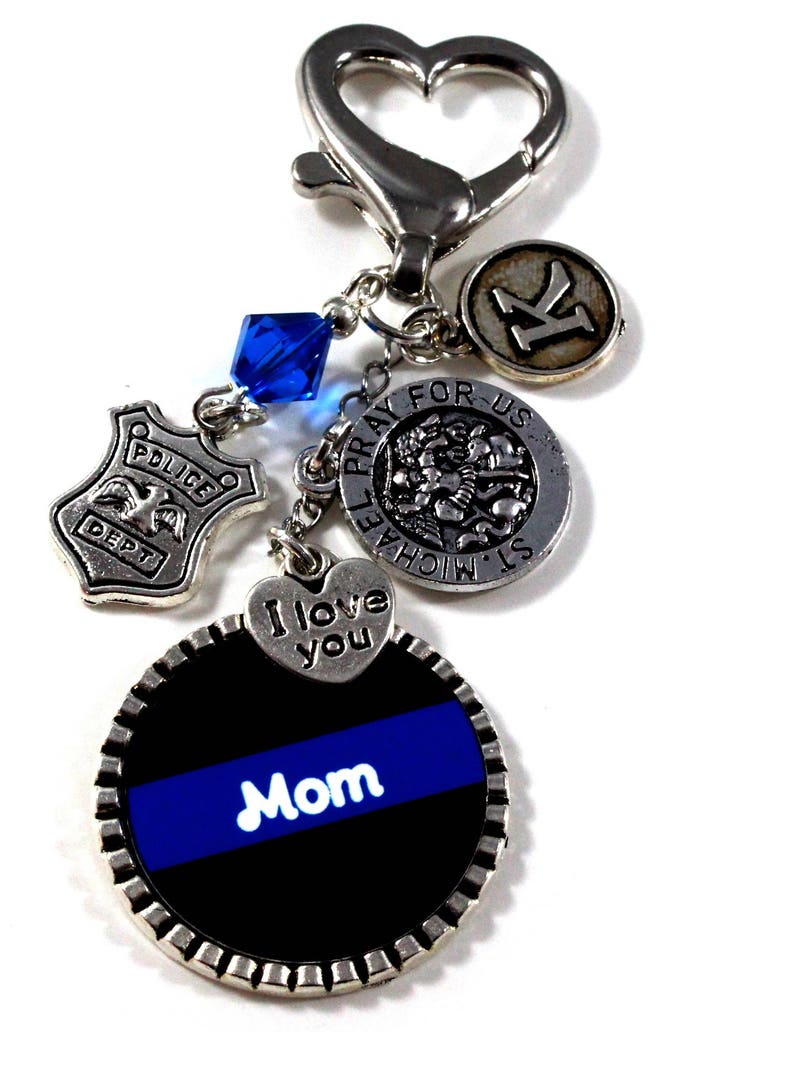 Police Keychain Personalized St. Michael Thin Blue Line - Etsy Canada