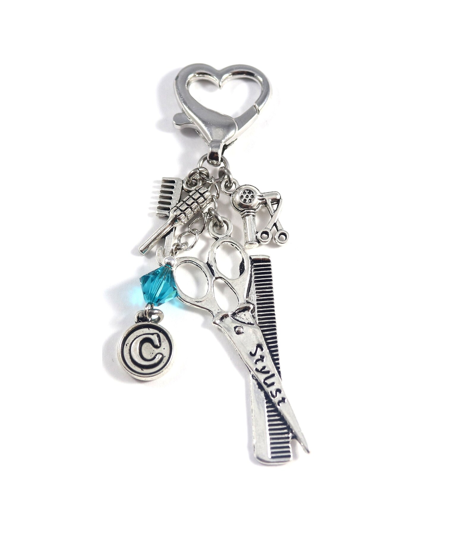 Personalized Hair Stylist Key Chain or Purse Charm With - Etsy