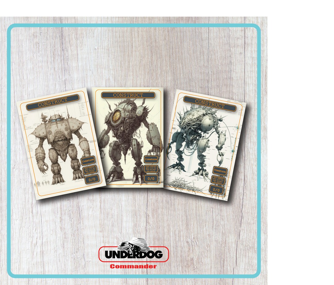 3x Custom Construct Tokens one of Each Pictured for MTG - Etsy