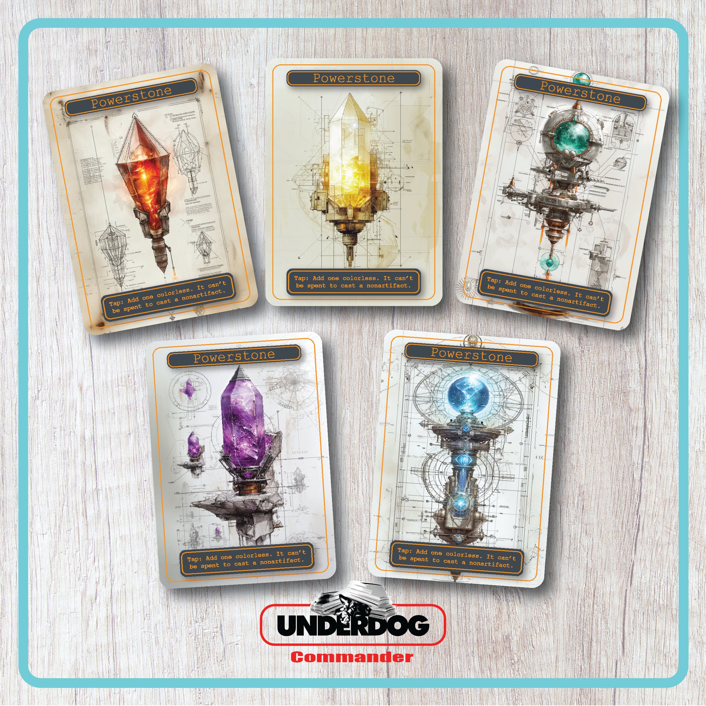 1x5 Custom Powerstone Tokens for MTG - Etsy