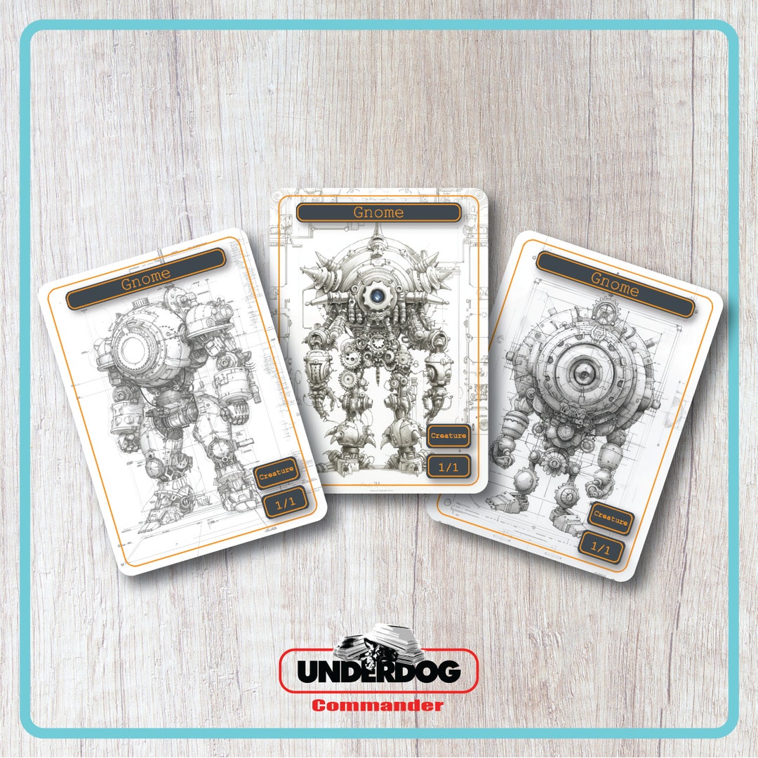 3x Custom Gnome Tokens one of Each Pictured for MTG - Etsy