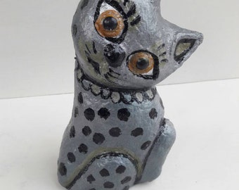 Paper Mache Cat | Etsy