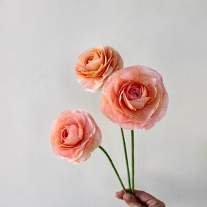 Sunshine Ranunculus Paper Flowers - Handcrafted Home Decor, Wedding ...