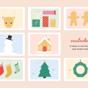 Christmas Play Dough Mats Visual Cards | Printable Play Doh Toddler ...