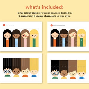 Haircut Scissor Skills Practice: Kids Cutting Activity (PDF) - Etsy