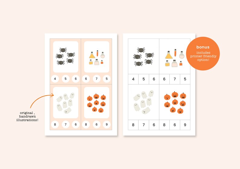 Halloween Counting and Clip Cards | Learning Numbers and Counting 1 to ...