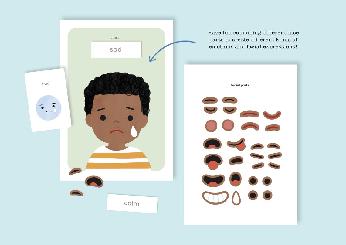 Emotions and Feelings Activity for Kids | Boy Version | Toddler ...