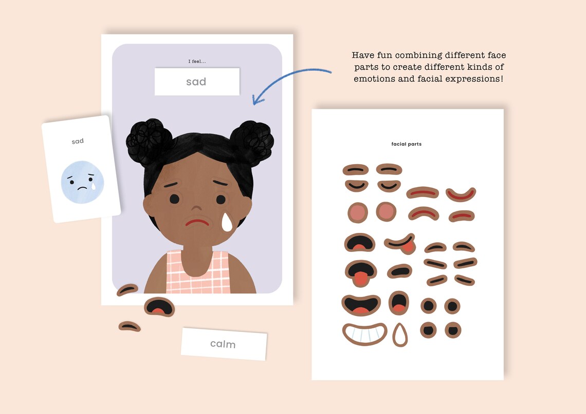 Emotions and Feelings Activity for Kids | Girl Version | Toddler ...