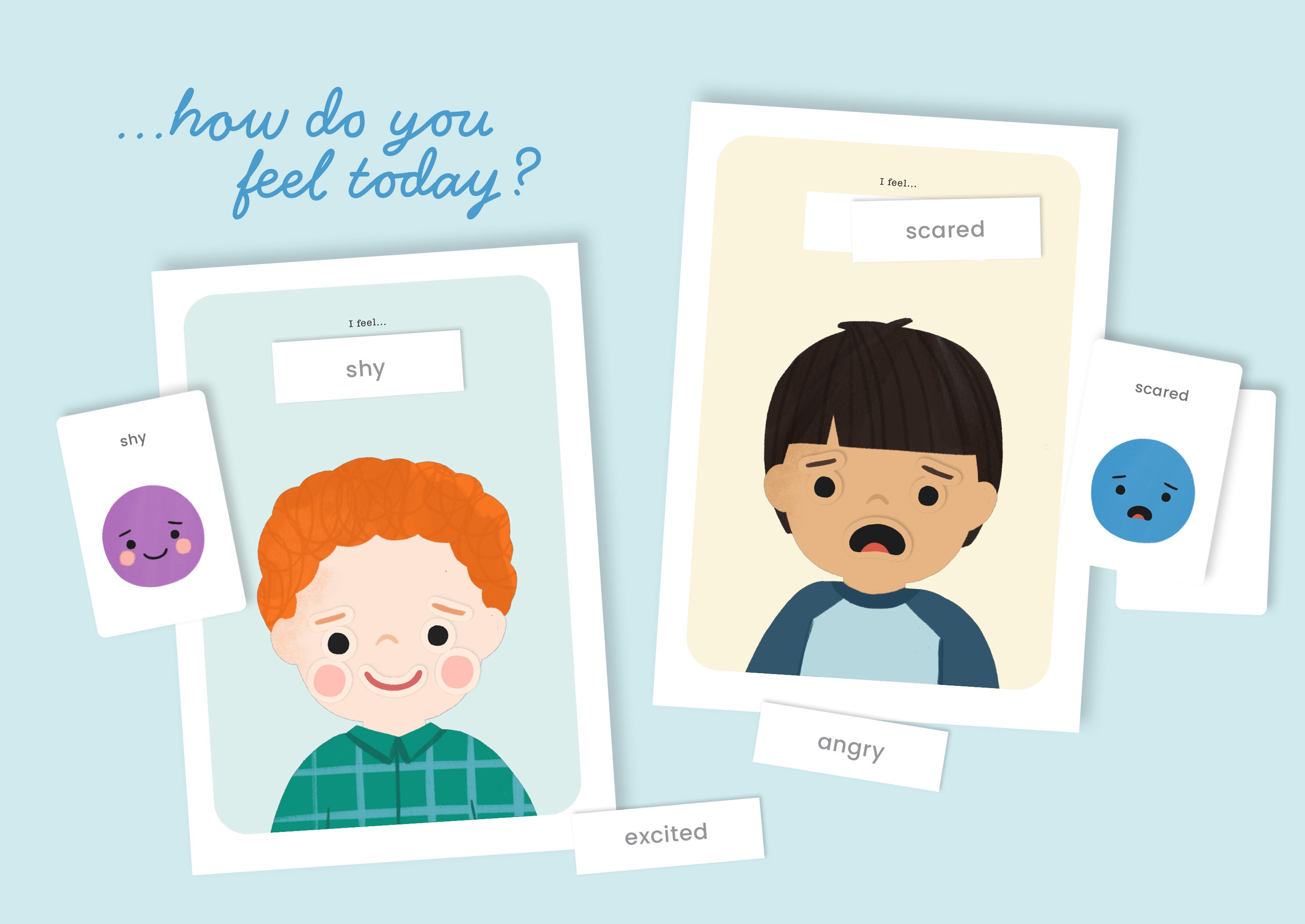 Emotions and Feelings Activity for Kids | Boy Version | Toddler ...