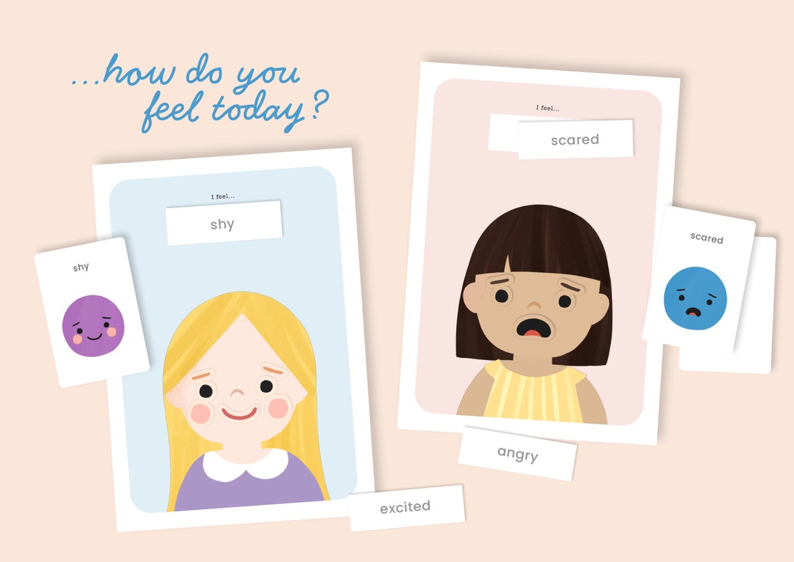 Emotions and Feelings Activity for Kids | Girl Version | Toddler ...