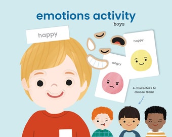 Emotions and Feelings Activity for Kids | Girl Version | Toddler ...