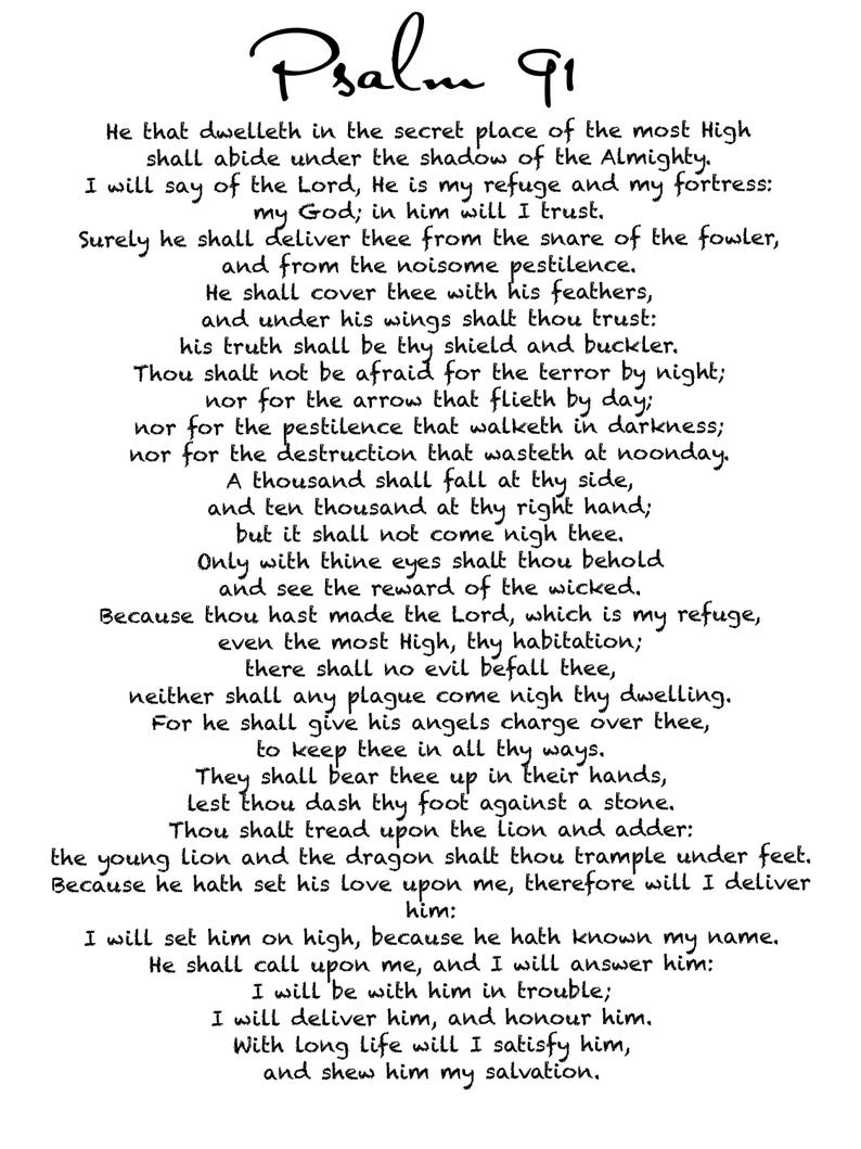 Personal Psalm 91 Poster Printable PDF Gift Custom Bible Etsy personal-psalm-91-poster-printable-pdf-gift-custom-bible-etsy