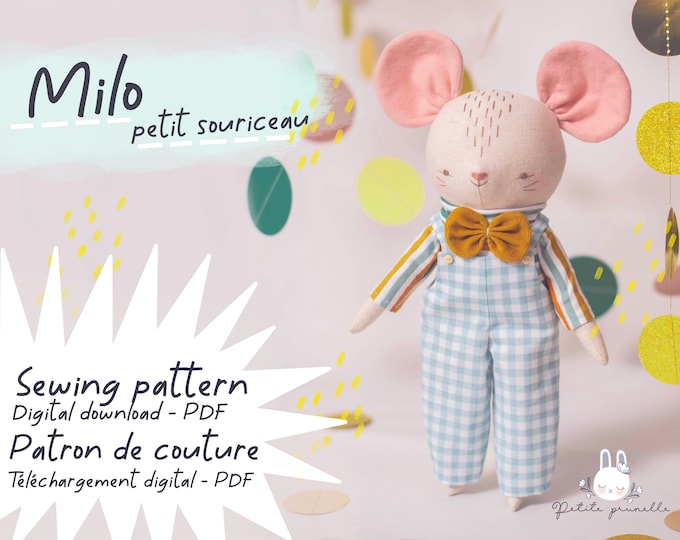 Sewing Pattern Mouse Doll, Pattern Plushie, Sewing Pattern Heirloom ...