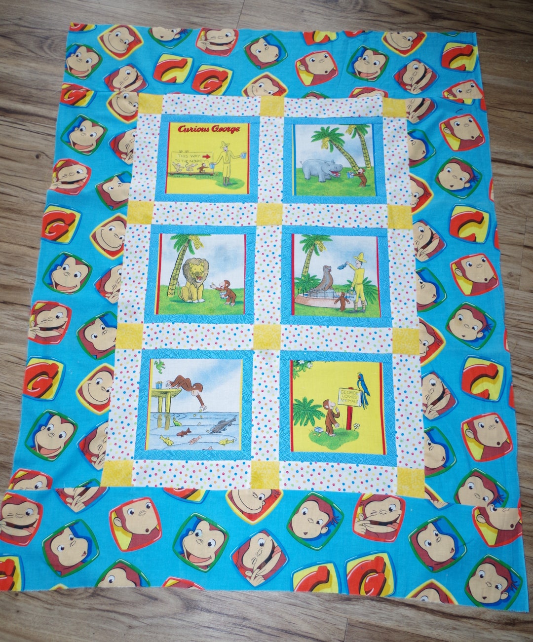 YOU CHOOSE: Curious George Handmade Patchwork Cotton Baby - Etsy