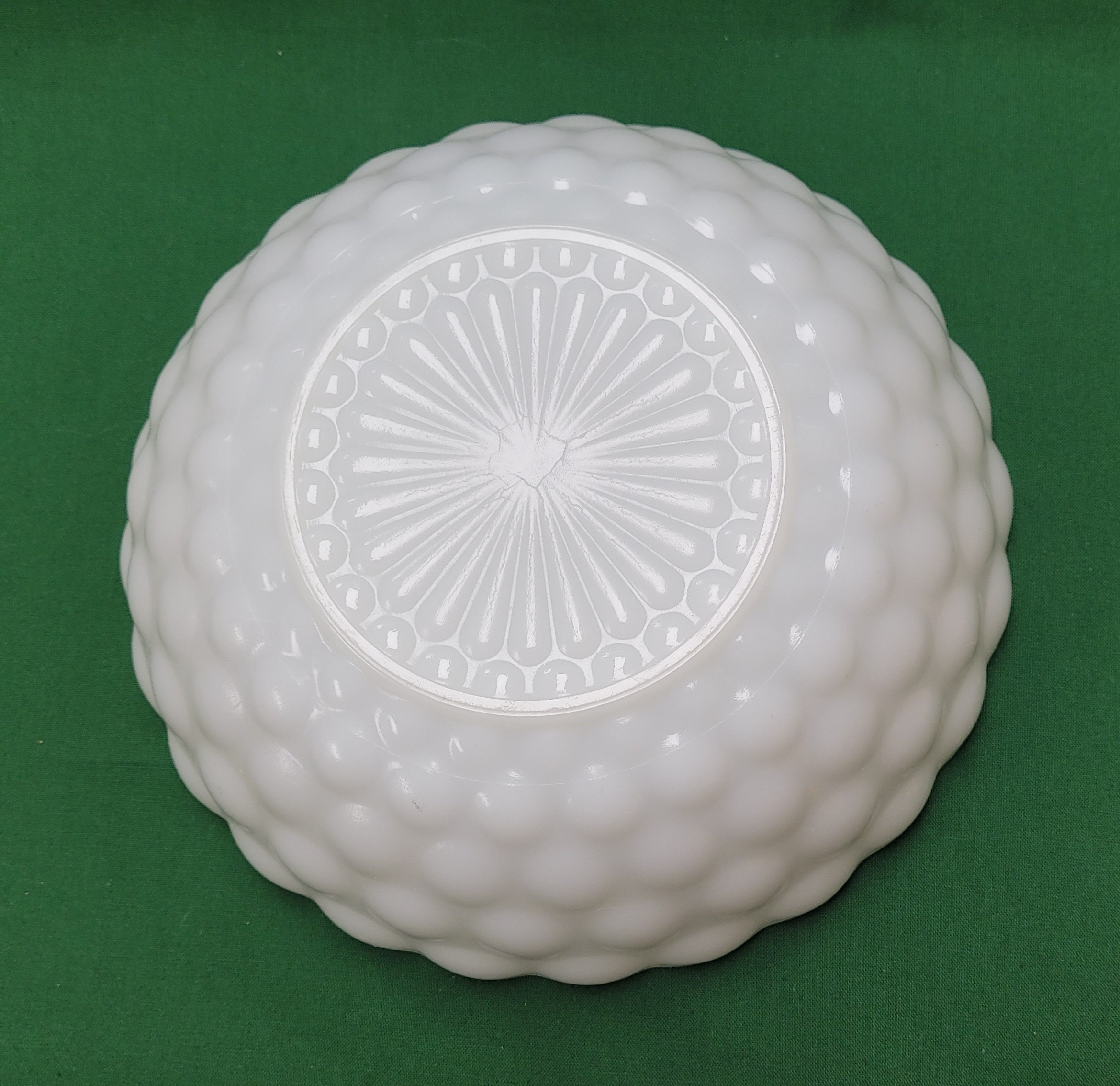 Anchor Hocking Milk Glass Bubble Bowl - Etsy