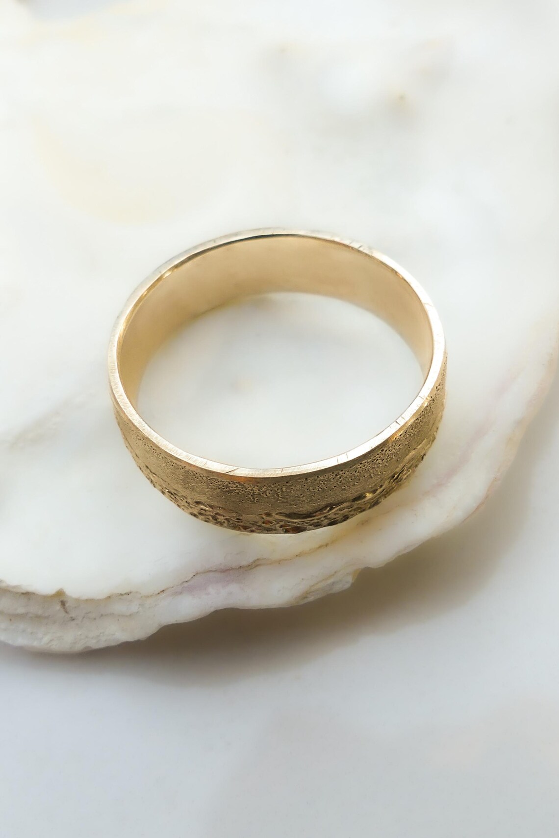 Ocean Wedding Ring - Waves Gold Band - Beach Tide - Etsy