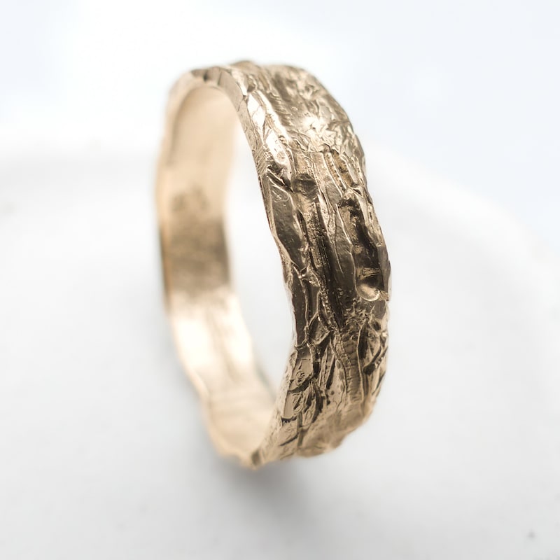 Rustic Wedding Ring - Etsy