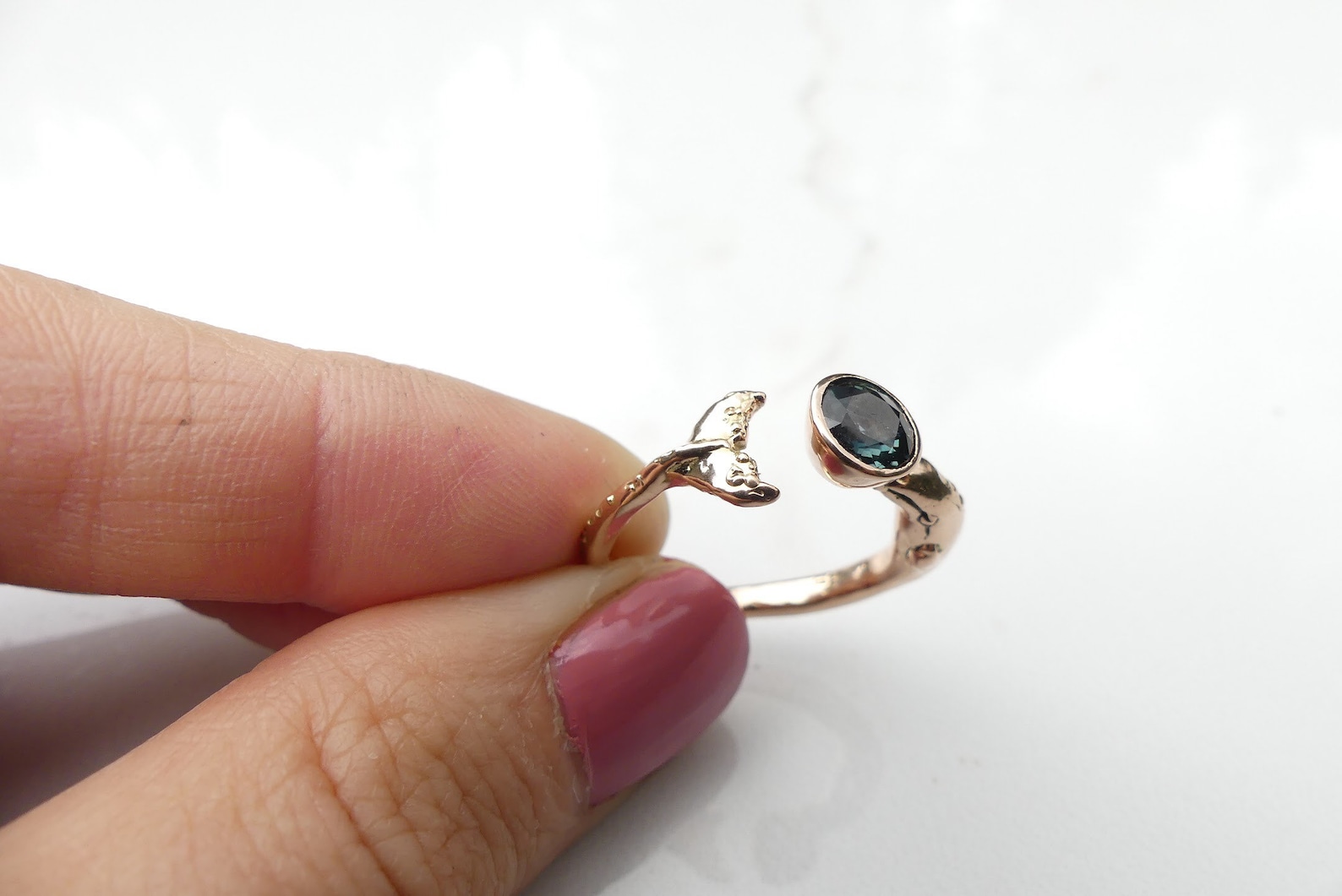 Gold Whale Ring, Ocean Inspired Ring, Whale Tail Ring, Whale Jewelry ...