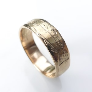 Nature Wedding Ring - Fish Wedding Band - Etsy