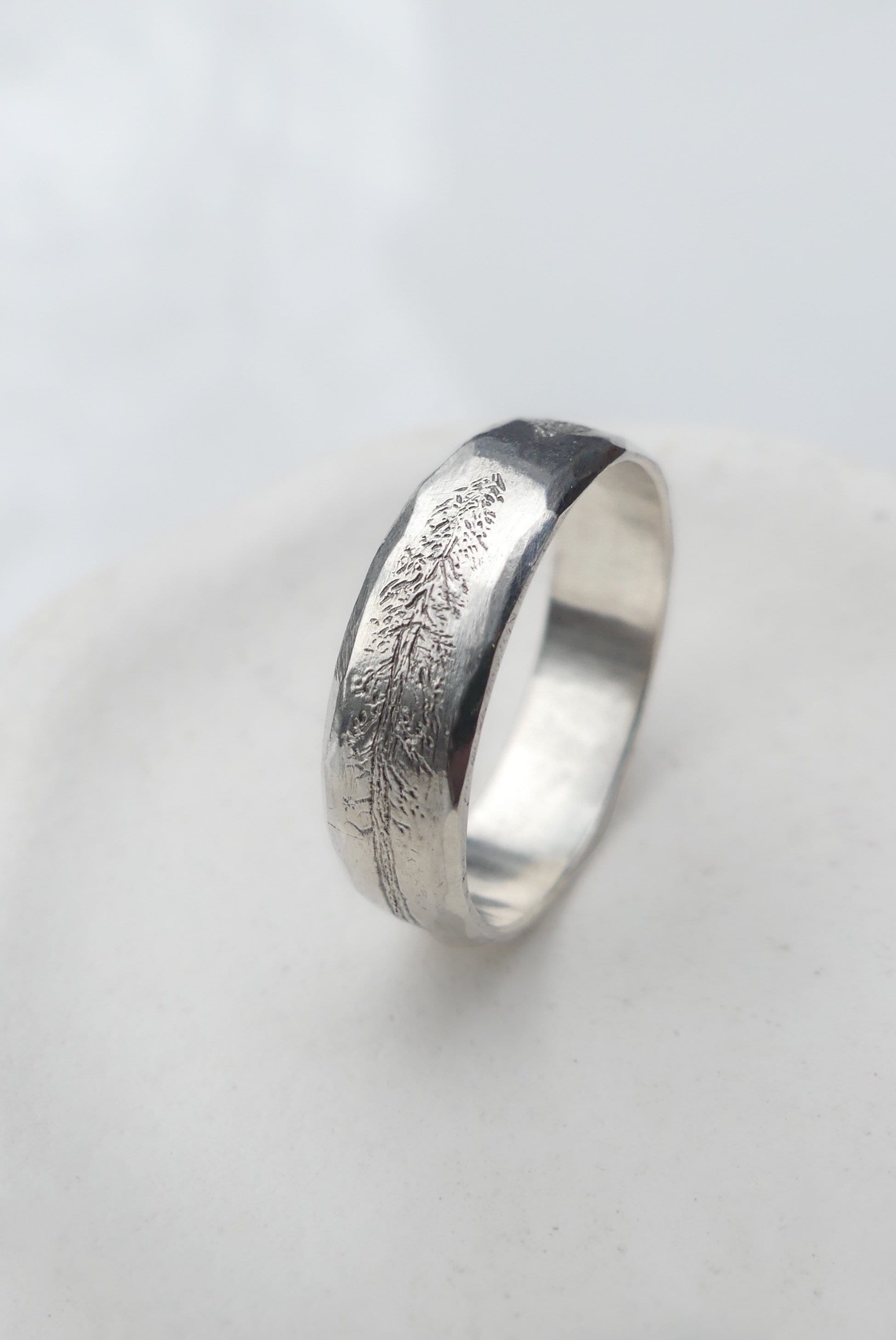 Mens Tree Wedding Ring Inspired by Nature in 14k Gold - Etsy