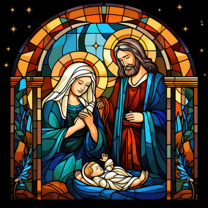 Nativity Scene Large Window Cling - Etsy