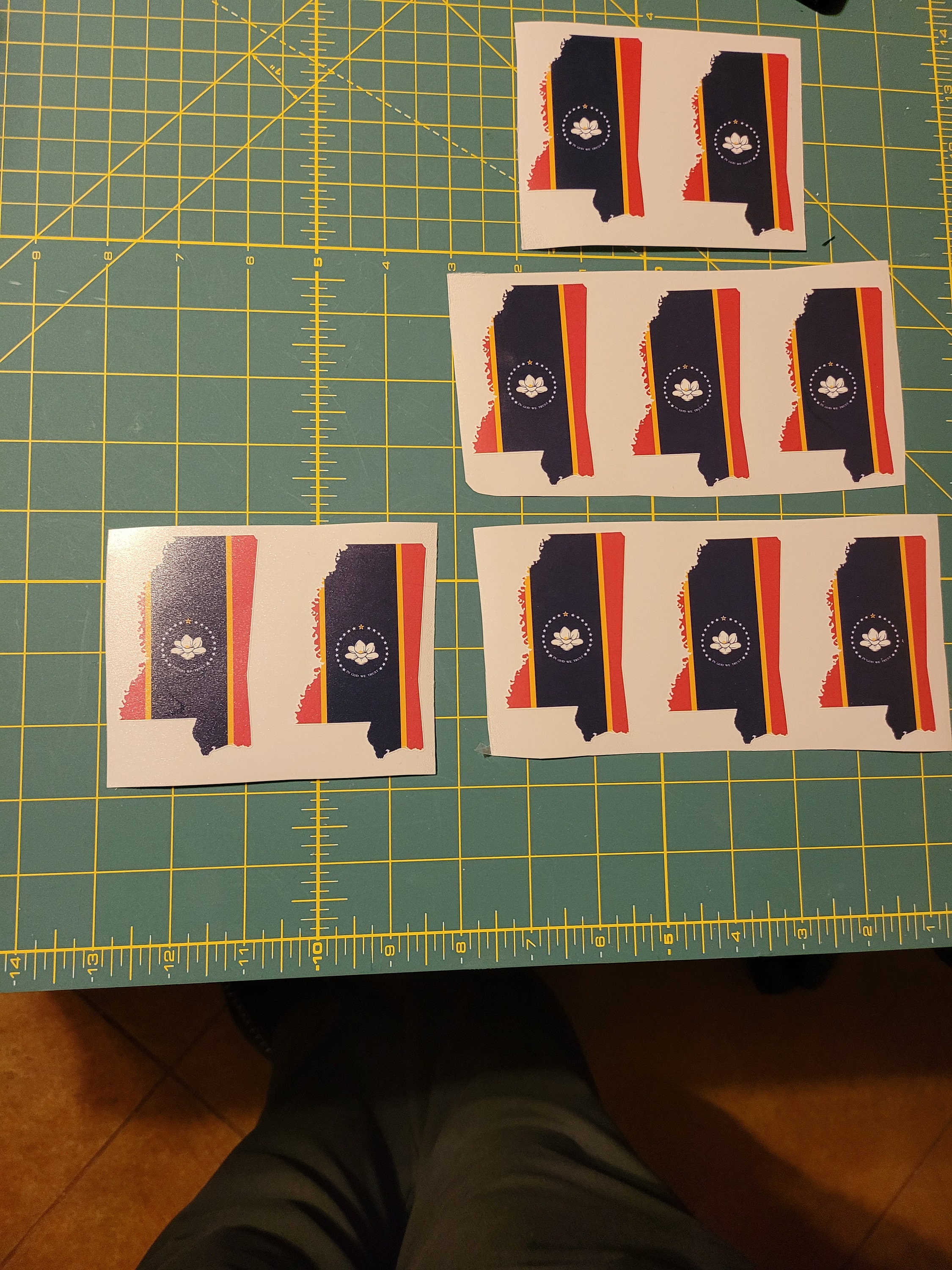 Mississippi Flag Map Adhesive Decal, Vinyl Stickers - Etsy