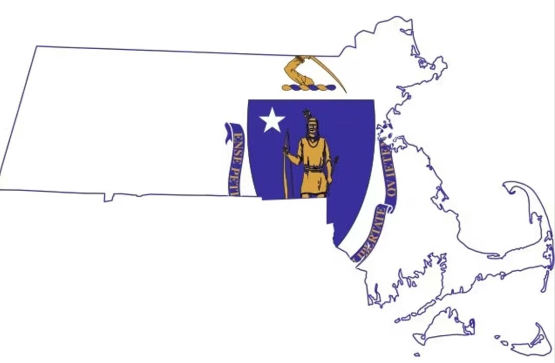 Massachusetts Flag Map Adhesive Decal, Vinyl Stickers - Etsy