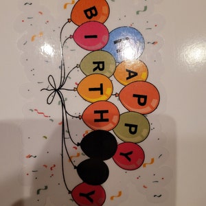 Happy Birthday Window Sticker, Window Cling - Etsy