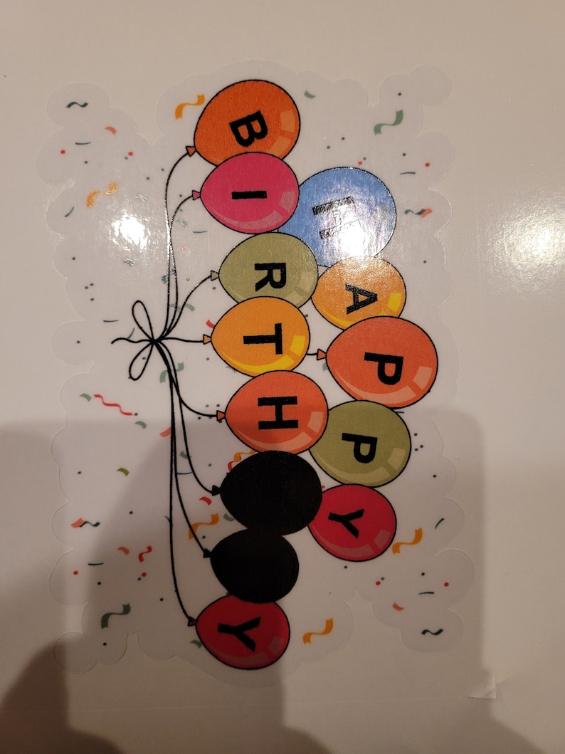 Happy Birthday Window Sticker, Window Cling - Etsy