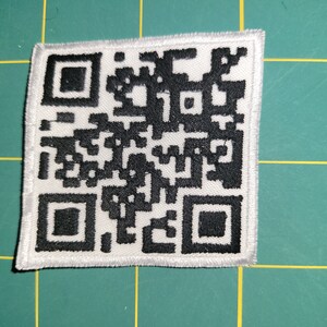 Custom Embroidered QR Code Patch - Etsy