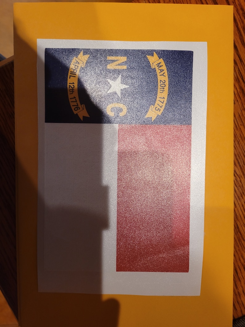 North Carolina State Flag Adhesive Decal Vinyl Stickers - Etsy