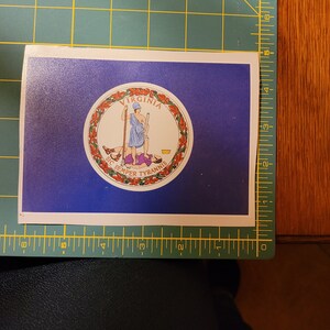 Virginia State Flag Adhesive Decal, Vinyl Stickers - Etsy