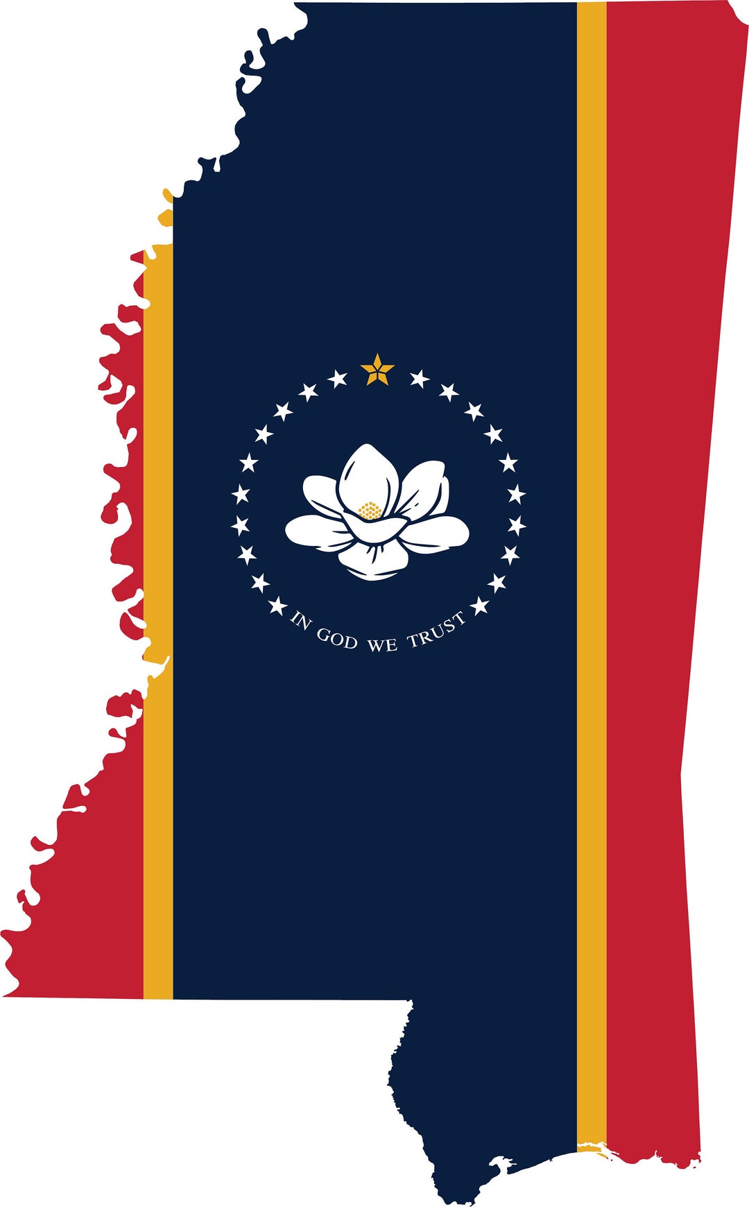 Mississippi Flag Map Adhesive Decal, Vinyl Stickers - Etsy