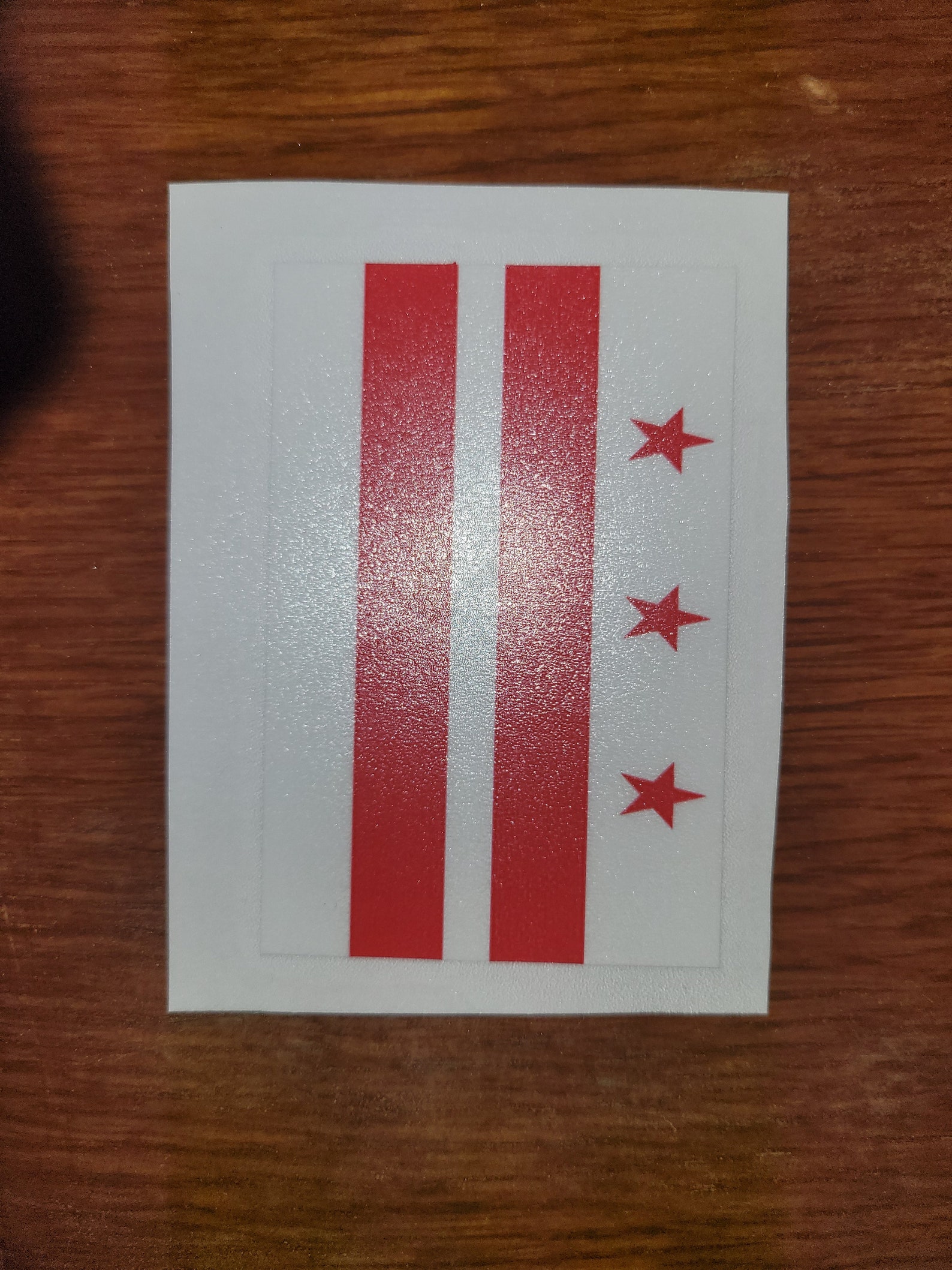 Washington DC State Flag Adhesive Decal, Vinyl Stickers - Etsy
