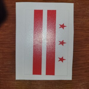 Washington DC State Flag Adhesive Decal, Vinyl Stickers - Etsy