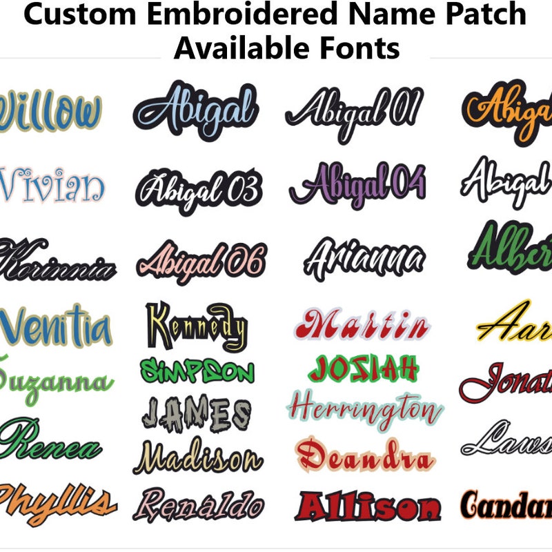 Embroidered Name Patch - Etsy