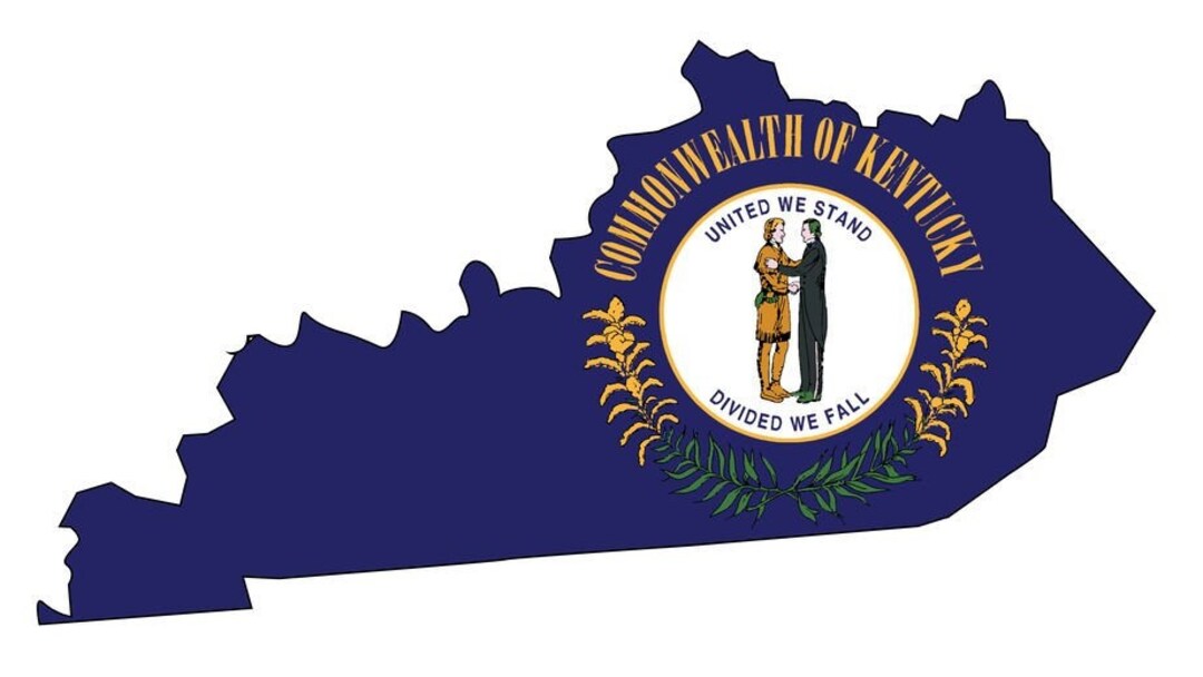 Kentucky Flag Map Adhesive Decal, Vinyl Stickers - Etsy