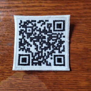 Custom Embroidered QR Code Patch - Etsy
