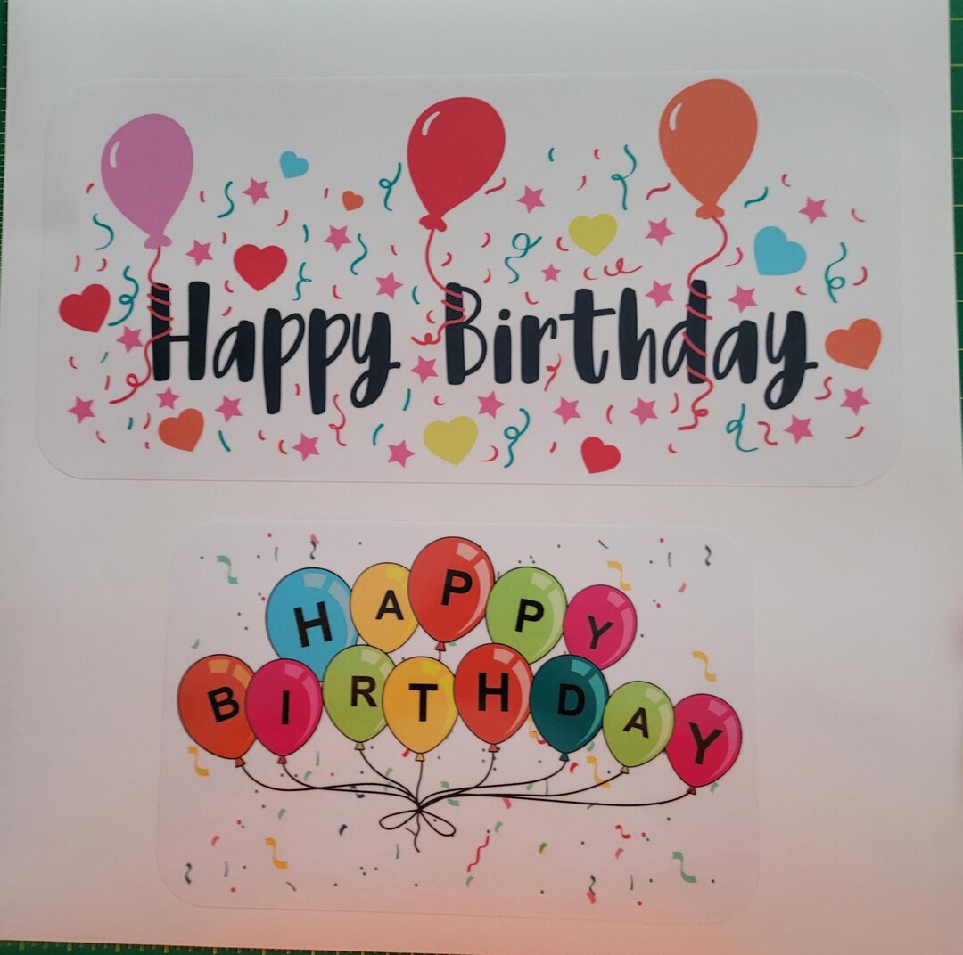 Happy Birthday Window Cling Set of 2 - Etsy