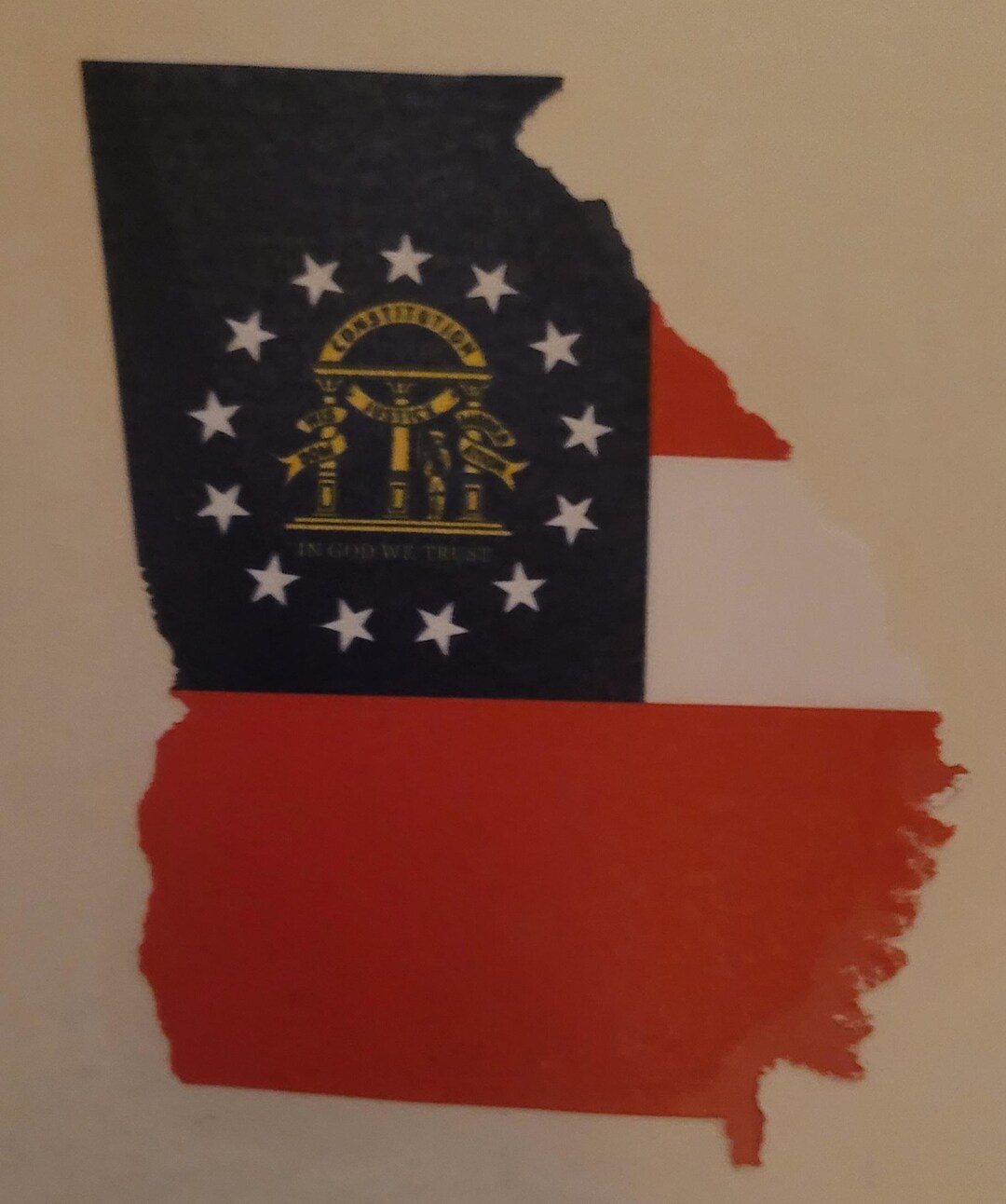 Georgia Flag Map Adhesive Decal, Vinyl Stickers - Etsy