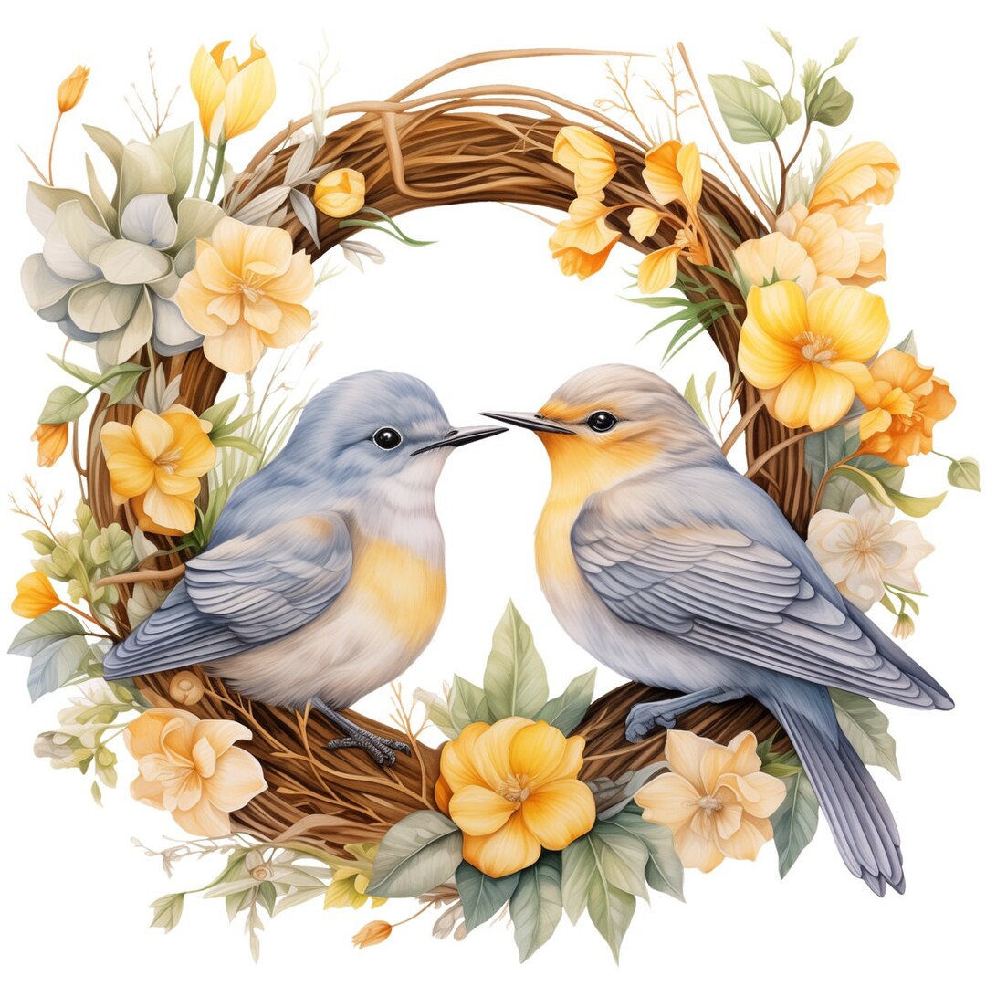 Spring Window Decoration, Window Cling, Spring Wreath, Flower Decor ...