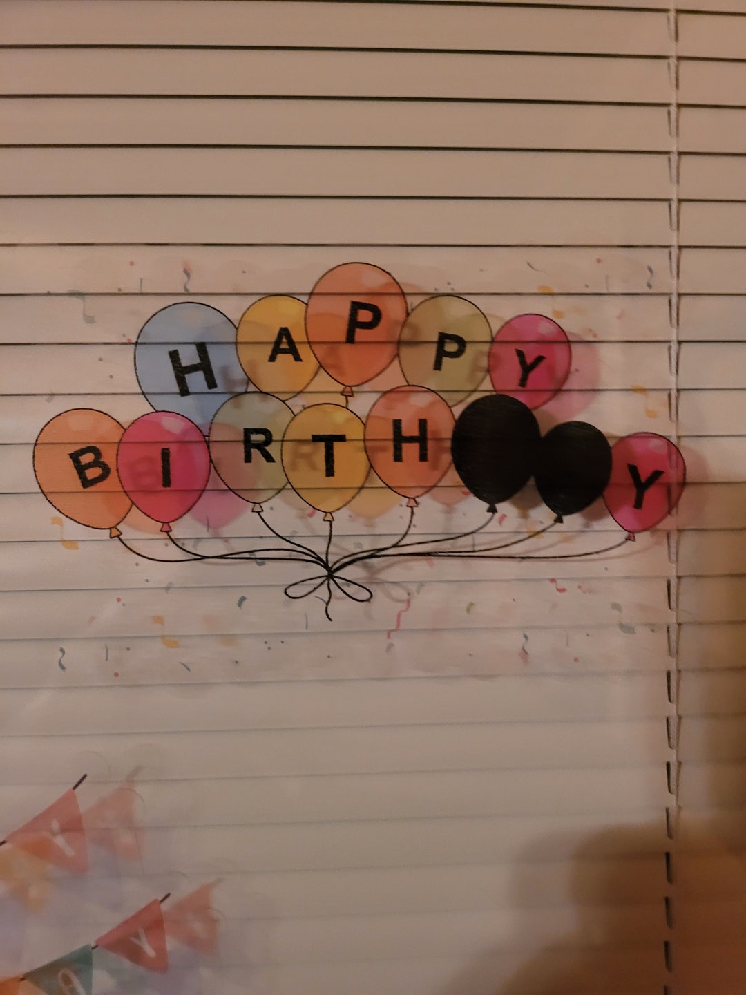 Happy Birthday Window Sticker, Window Cling - Etsy