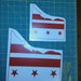 Washington DC Flag Map Adhesive Decal, Vinyl Stickers - Etsy